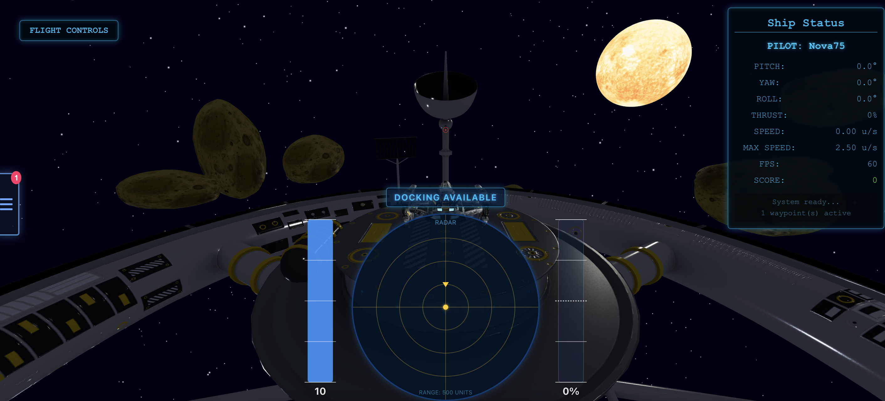 Spaceflight – immersive 3D space simulator - VibeCoding.Wiki